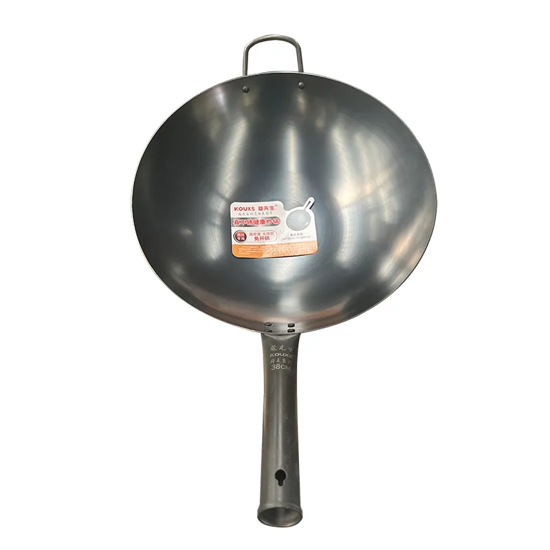 DHgate.com:Traditional Uncoated Cast Iron Wok Pan for Authentic ...
