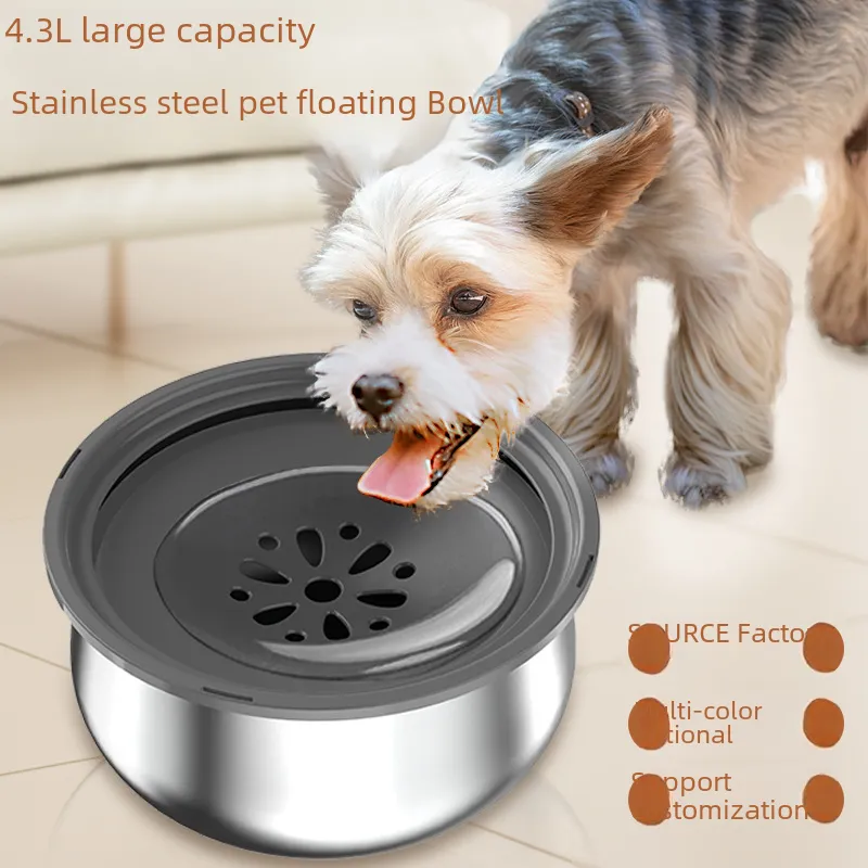 DHgate.com:2024Stainless Steel Dog Bowl, Large Capacity Anti-Splash Non ...