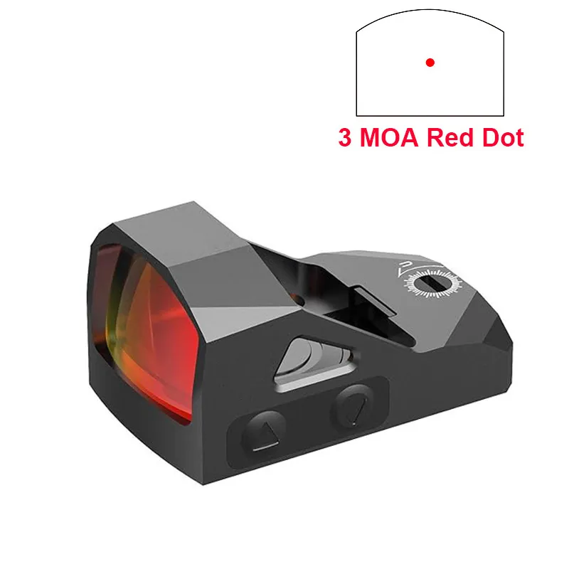 Tactical P2 Red Dot Sight Compact 3 MOA Reticle Reflex Sights 1x22 ...