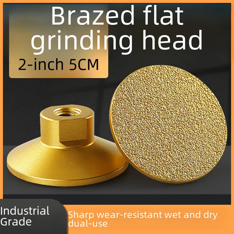 Tile Grinder Wheel 2 Inch Brazing Flat Grinding Head Stone For Quartz ...