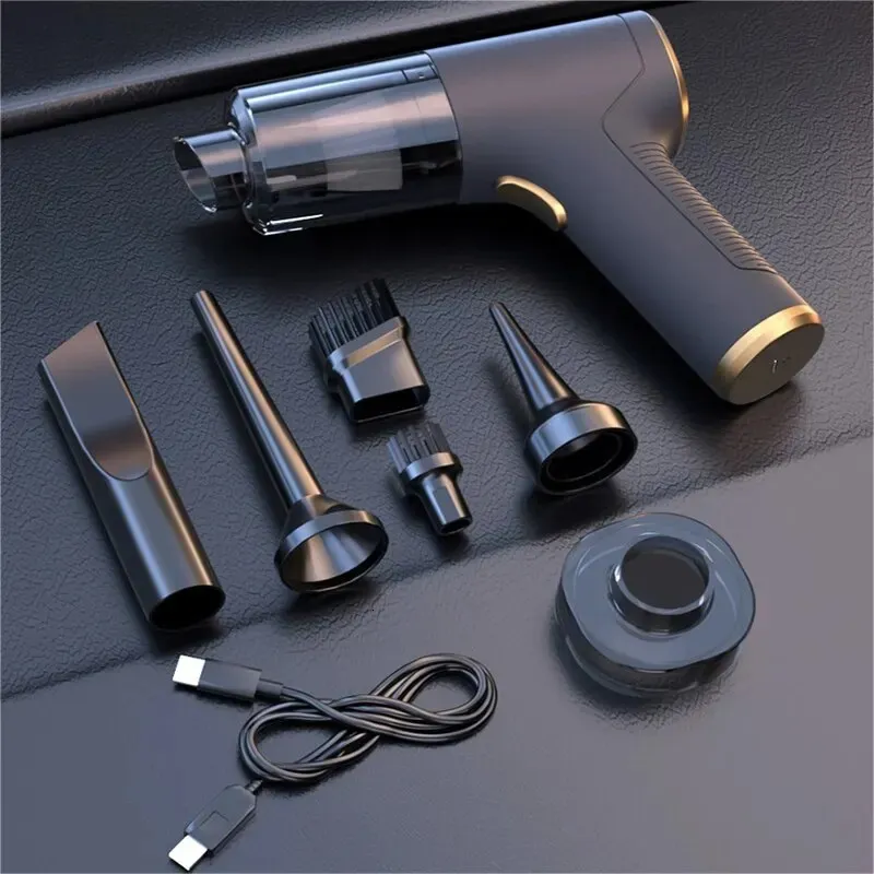 Powerful Mini Car Vacuum Cleaner: Cordless, Rechargeable, & Portable ...