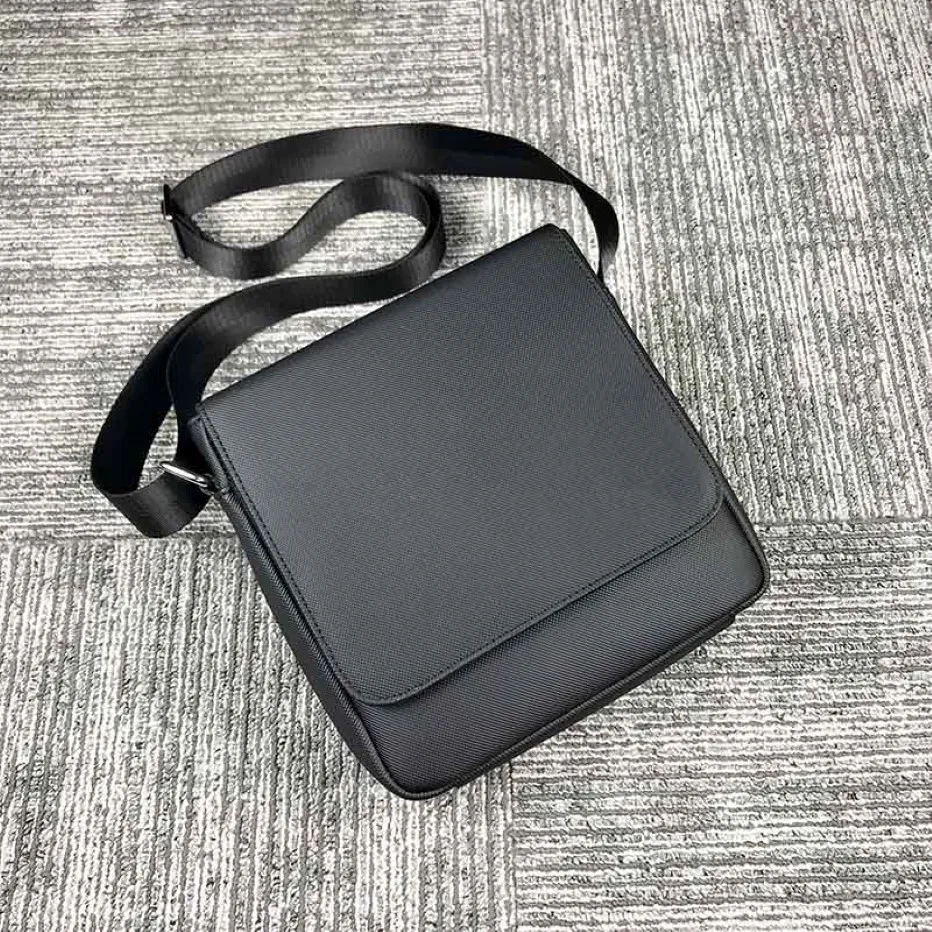 Waterproof Coated PVC Mens Messenger Black Sling Bag Fashionable ...