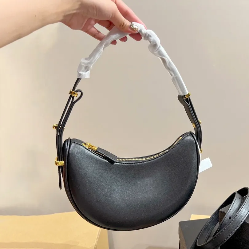 Luxury Half Moon Designer Crescent Shoulder Bag For Women And Men Black ...