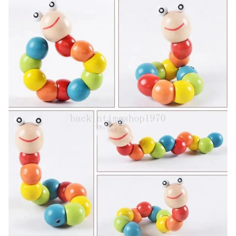 ful Wooden Worm Puzzles: Montessori Learning Toy for Kids' Fine Motor ...