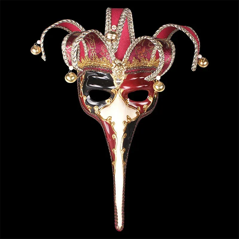 Long Nose Masquerade Mask For Costume Parties Venetian PVC Mask For Men ...