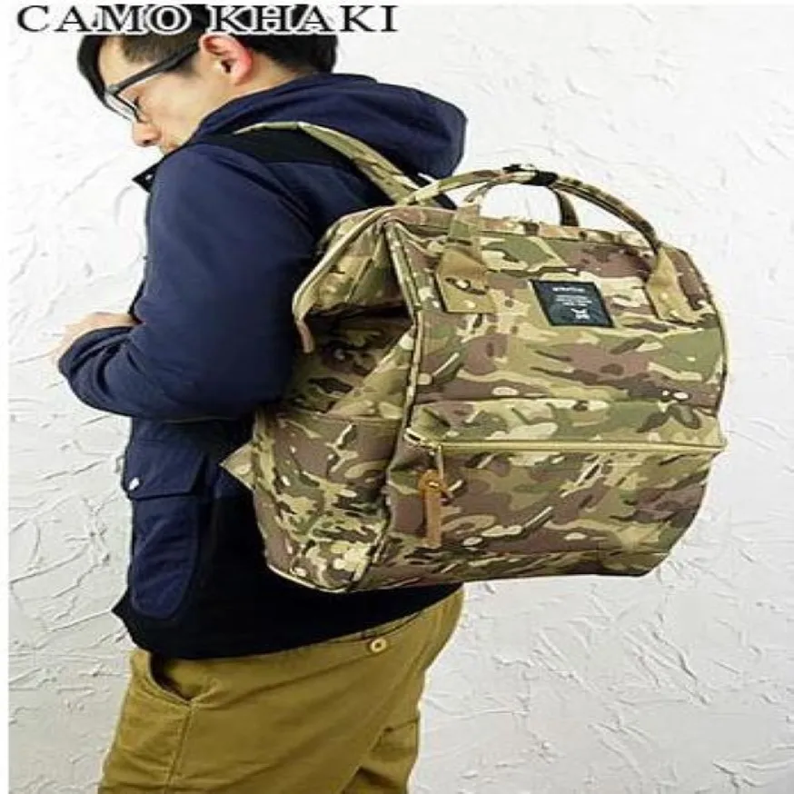 Anello Original Unisex Canvas Camouflage Backpack Rucksack High Quality School Bag For Campus ...