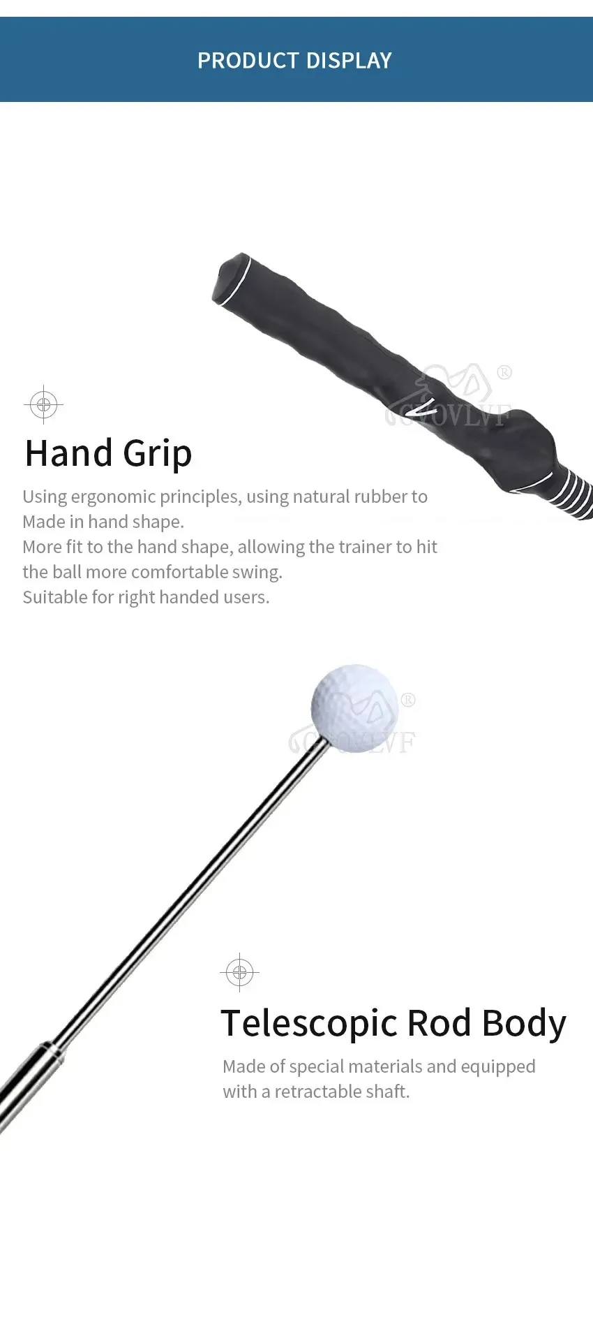 Telescopic Golf Swing Trainer Stick: Rhythm Click, Correcting Gesturer ...