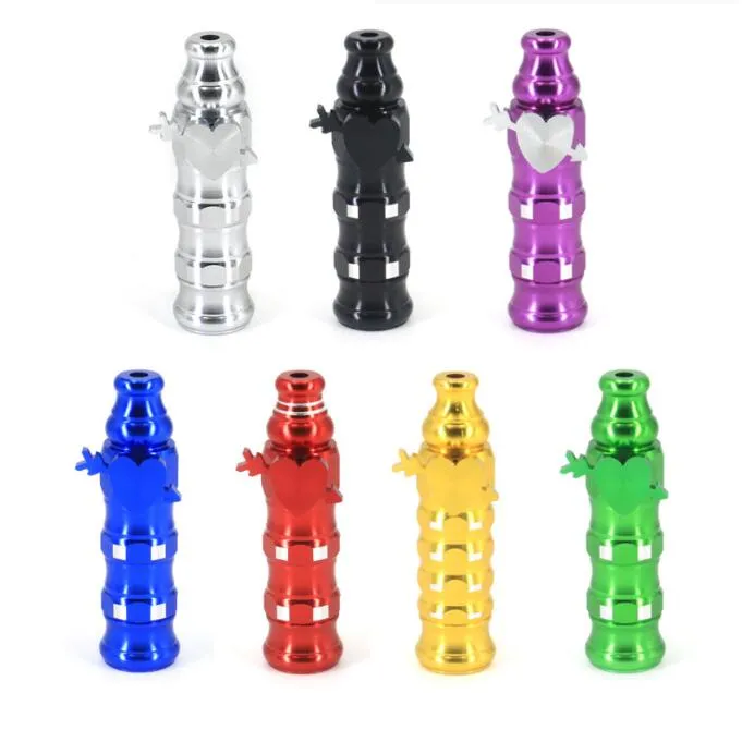 Latest Heart Aluminum Metal Pipe Bullet Rocket Shaped Snuff Snorter ...