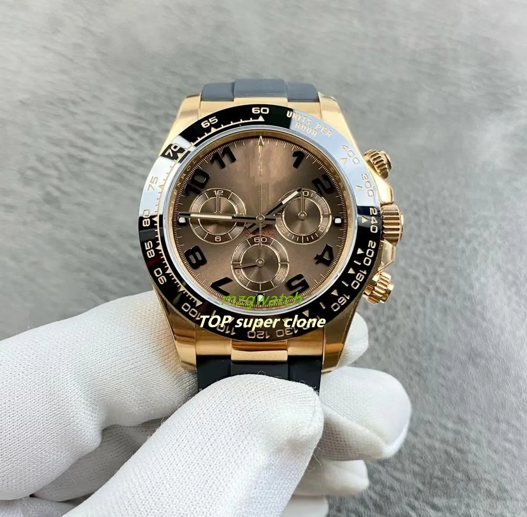 Clean Watch with Cal.4130 Movement, 40mm Size, Digital Latte Dial, Rose ...