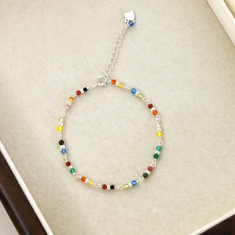 Boho Beach Chic: Agate & 925 Sterling Silver Ankle - Shop Now for ...