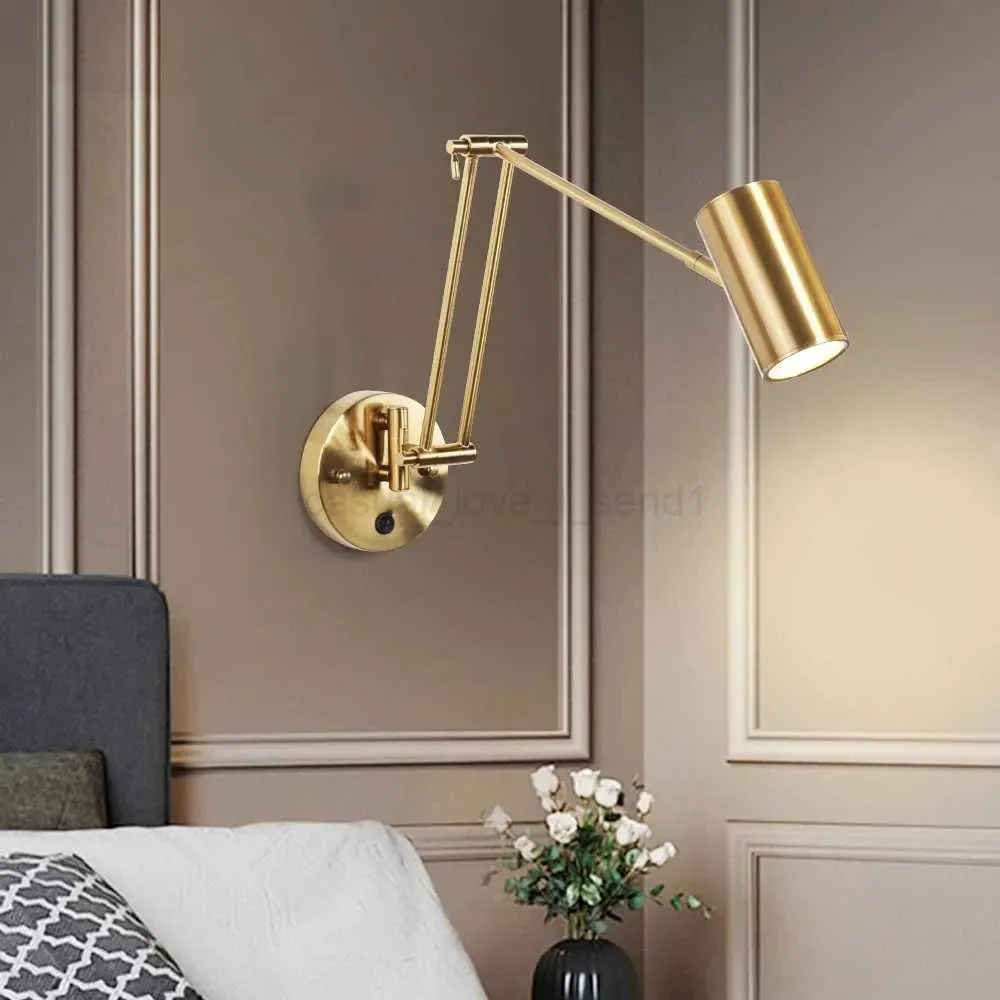 Touch Wall Light, Adjustable LED Wall Sconce with Swing Arm and ...