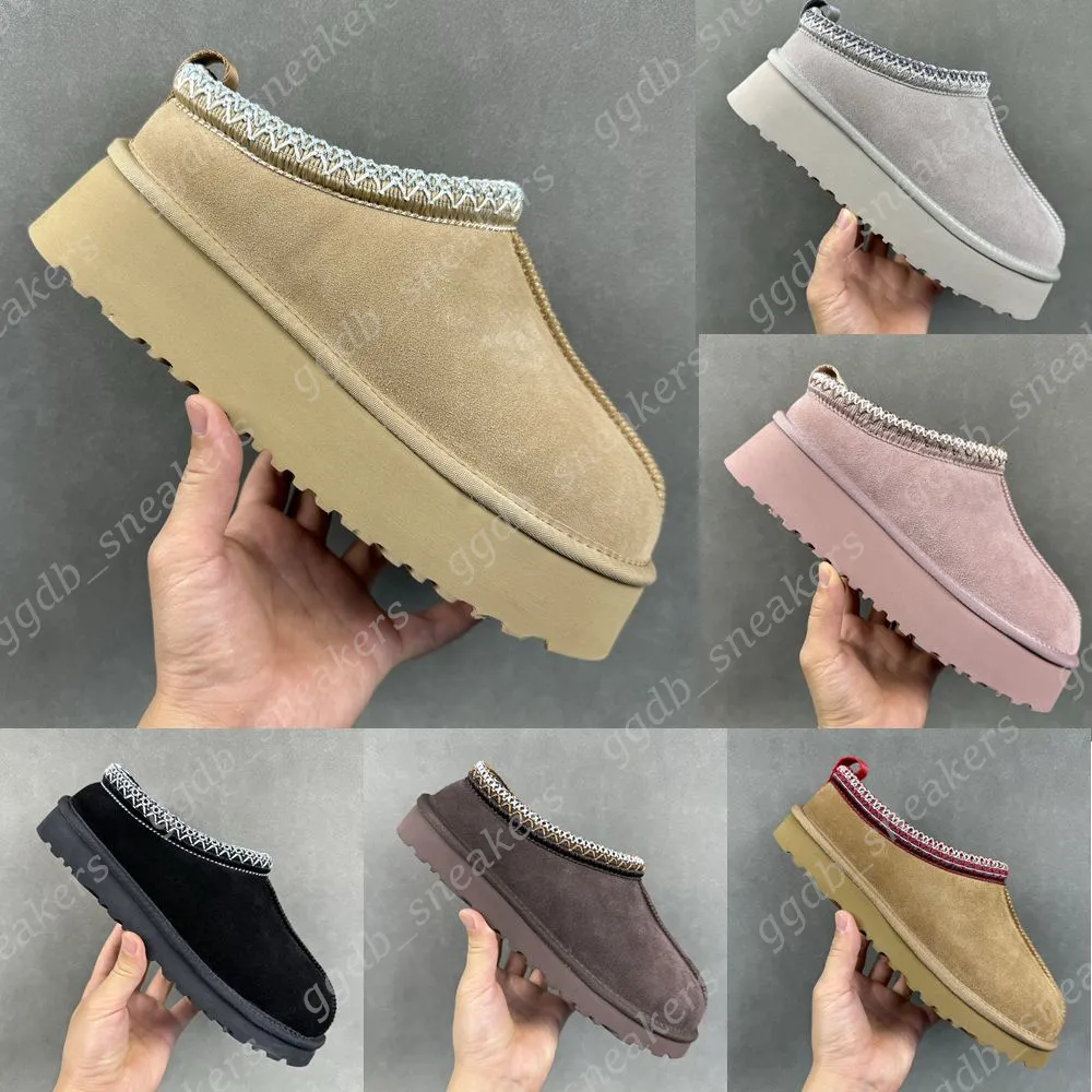 Tazz Tazz Suede Platform Slippers Women's Tasman Fur Slides, Men's ...