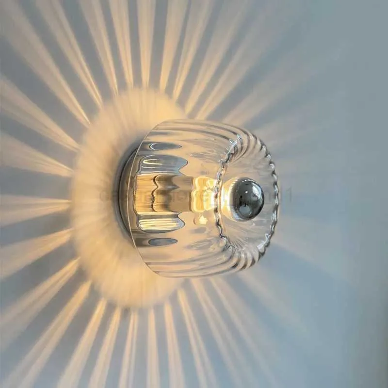Bauhaus Glass Wall Lamp Modern Shadeless Gold Silver Wall Mounted E14 ...