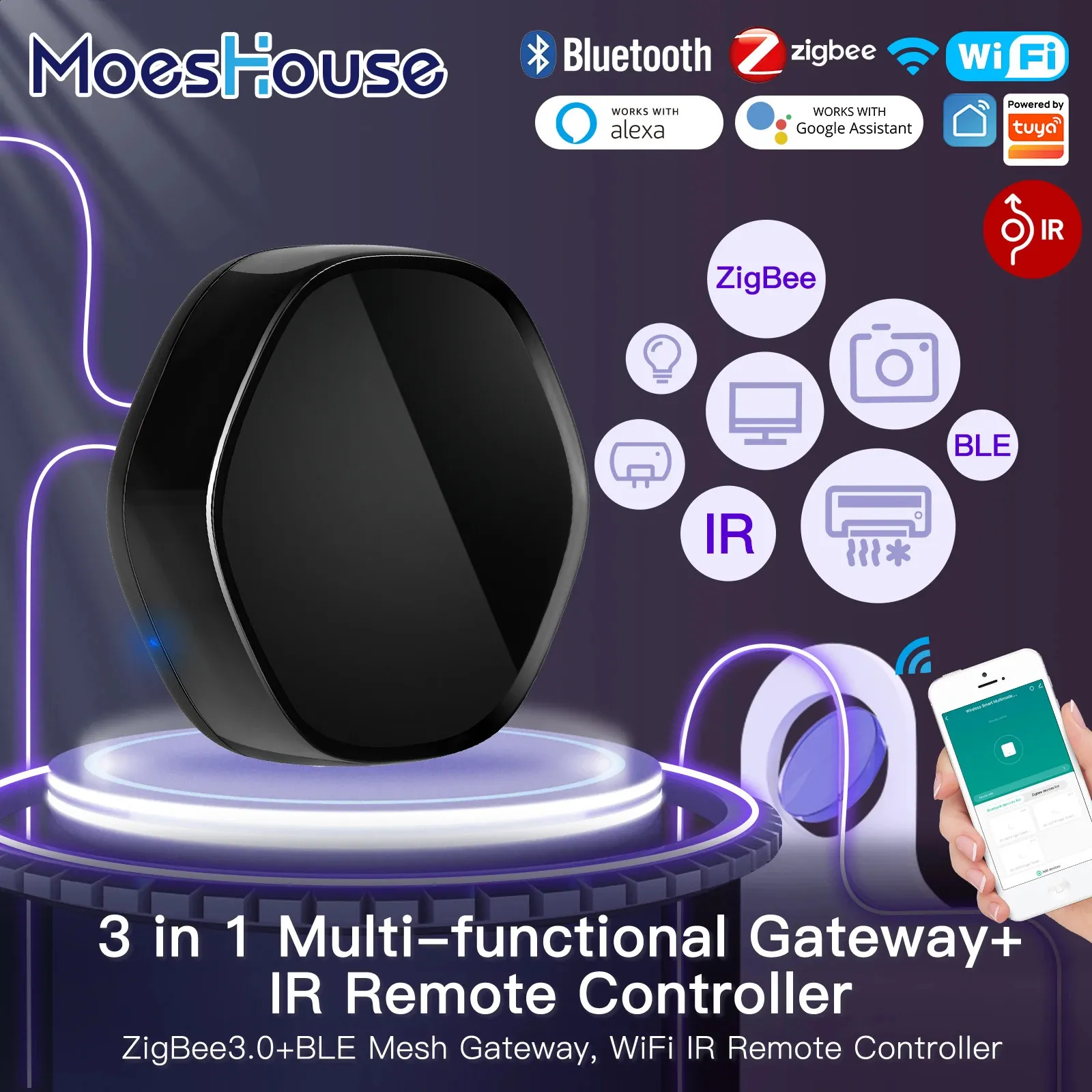 Smart Home Hub: WiFi, IR, BLE, Zigbee - Universal Remote Gateway ...