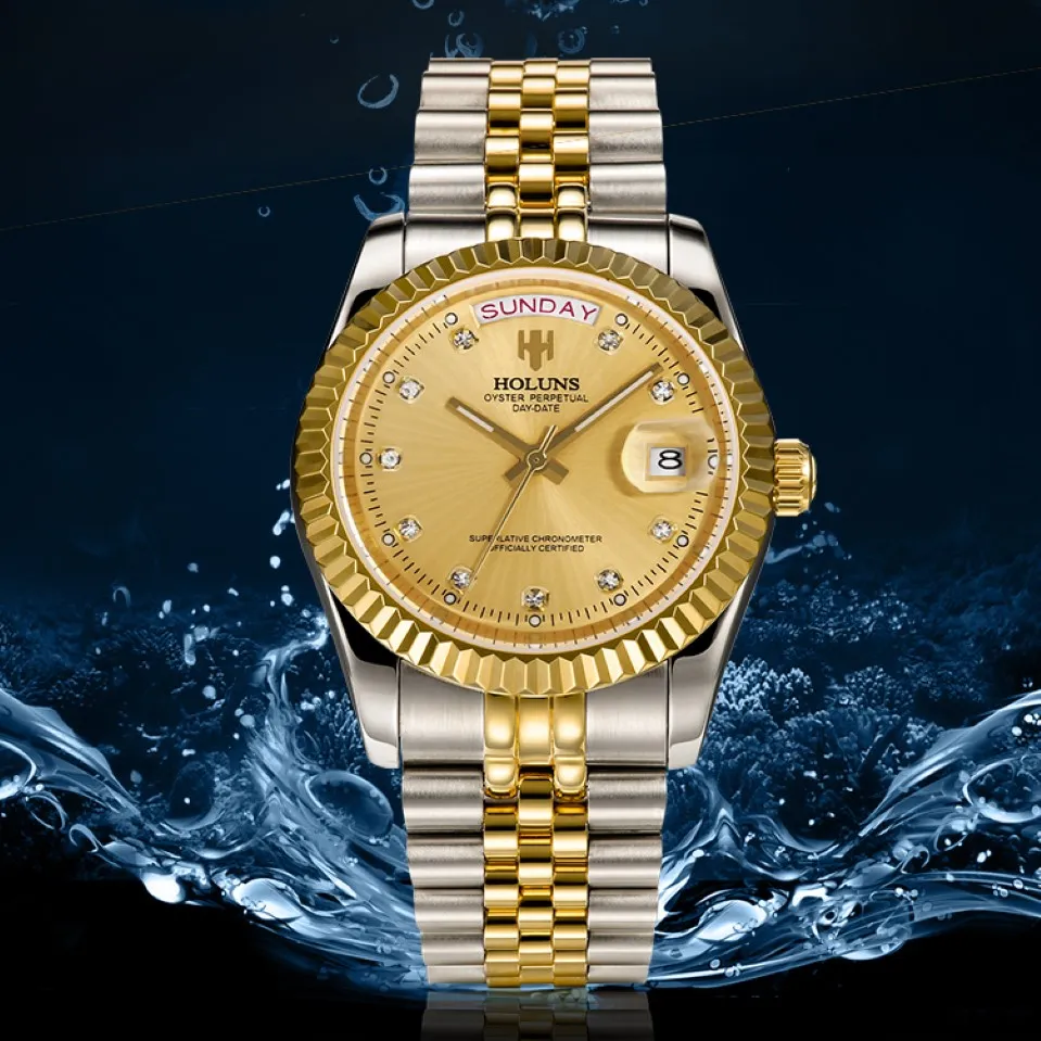 Holuns 2019 Ambrane Watch Automatic Winding Robot With Stainless Steel ...