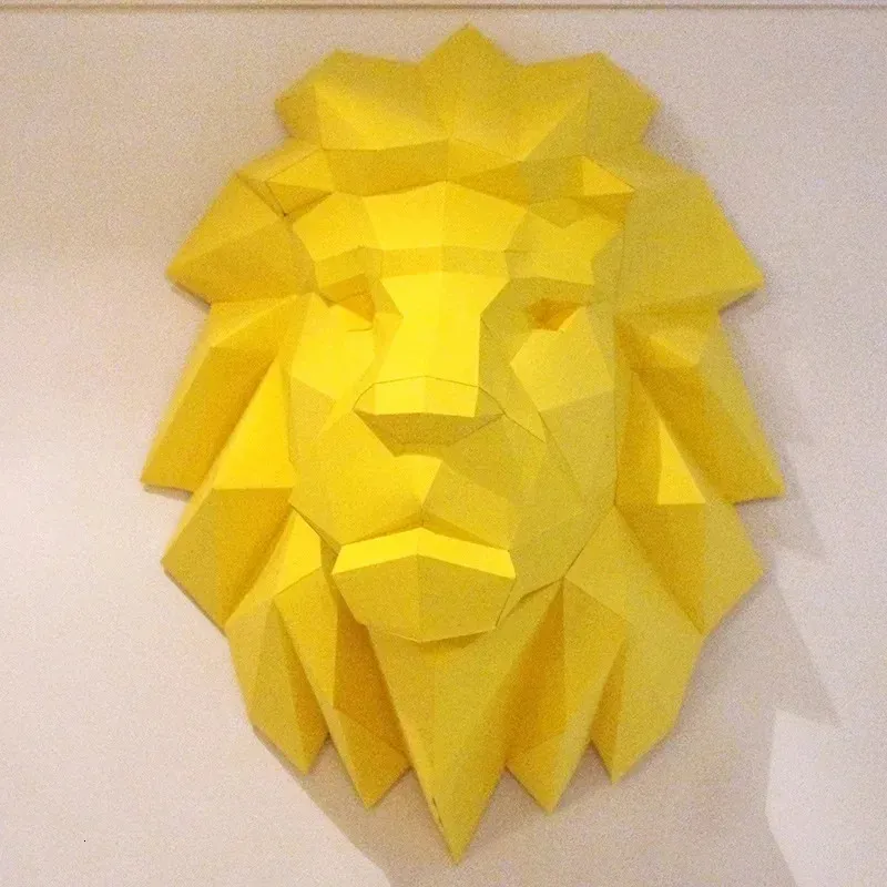 3D Paper Model Elk Deer Head Papercraft Room Home Decor Wall Decoration ...
