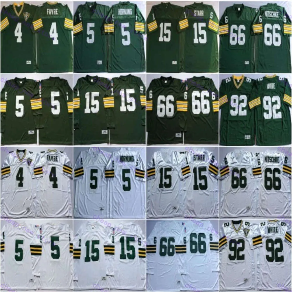 Vintage Green American Football Shirts With Stitched Shirts Favre #4 ...