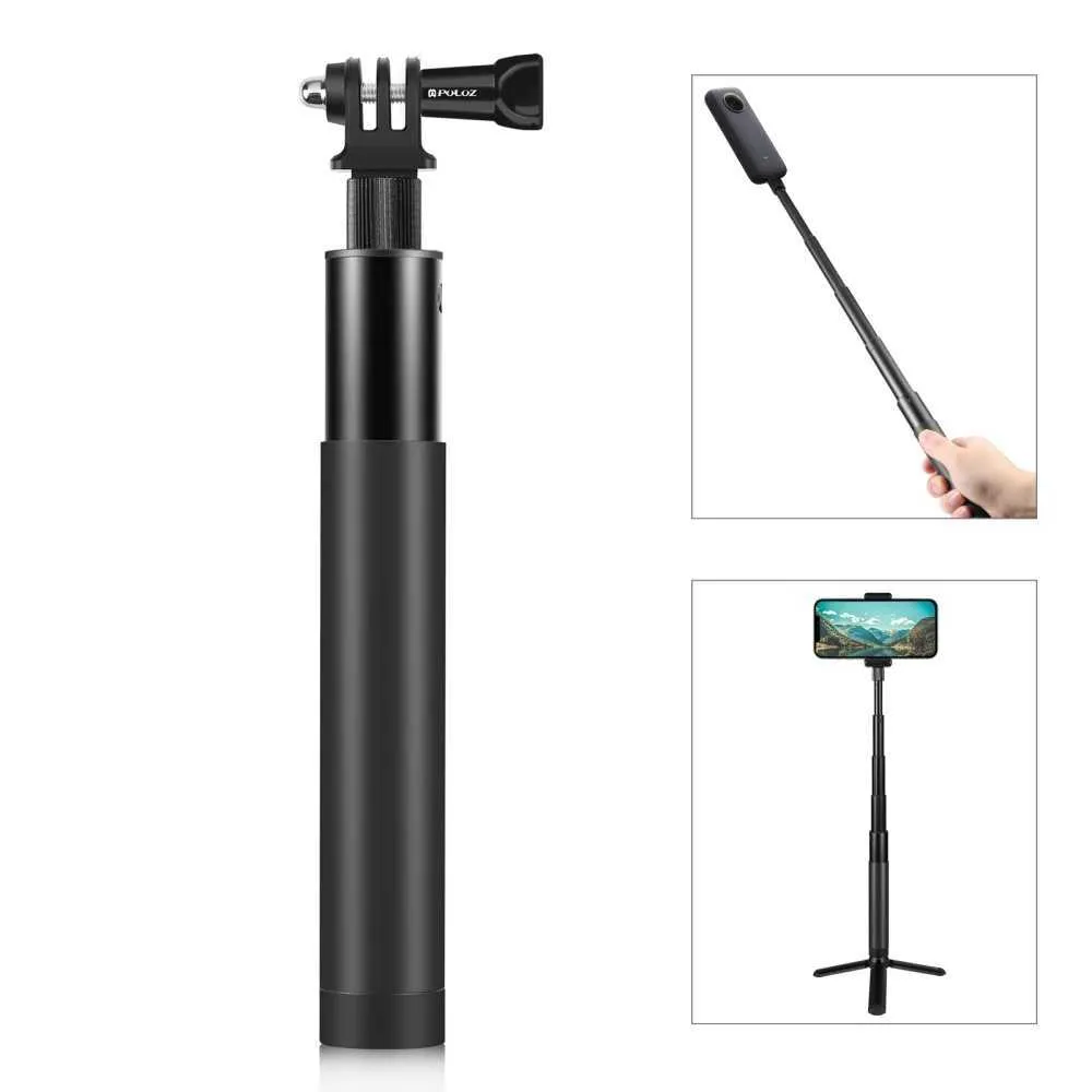 110cm Extendable Selfie Stick - Metal Monopod with Invisible Base for ...