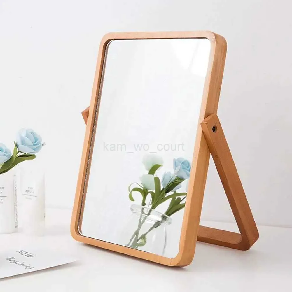 Natural Wood Rectangle Mirror: Versatile Vanity & Decor. Wall-Mounted ...