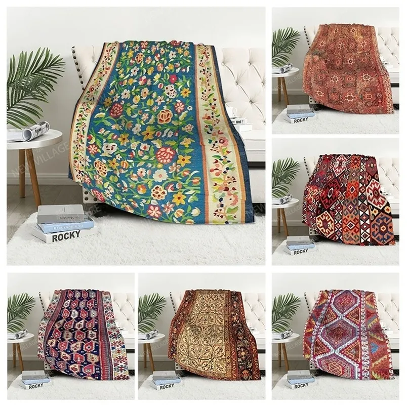 Warm & Cozy Plaid Throw Blanket - Soft Fleece Bed Cover, Bohemian Decor ...