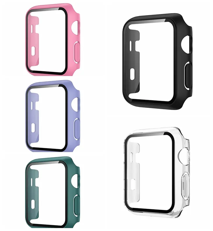Full Coverage Watch Case with Tempered Glass - HD Clear Screen ...