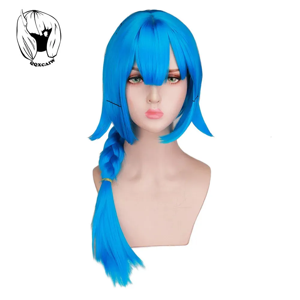 Qqxcaiw Anime Jinx Jinx Braid Wig Jinx Powder Cosplay Wig Short Bob ...