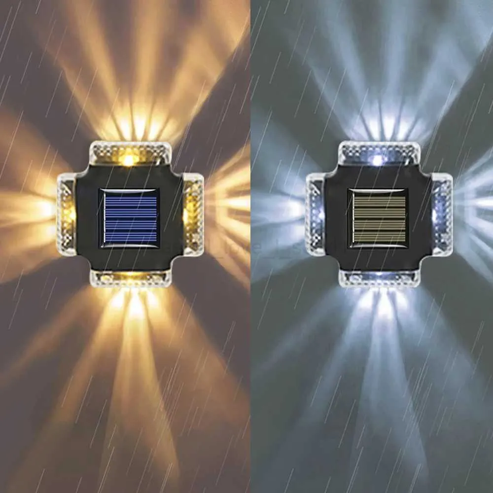 Solar LED Wall Lights: Up & Down Luminous Outdoor Lighting - Waterproof ...