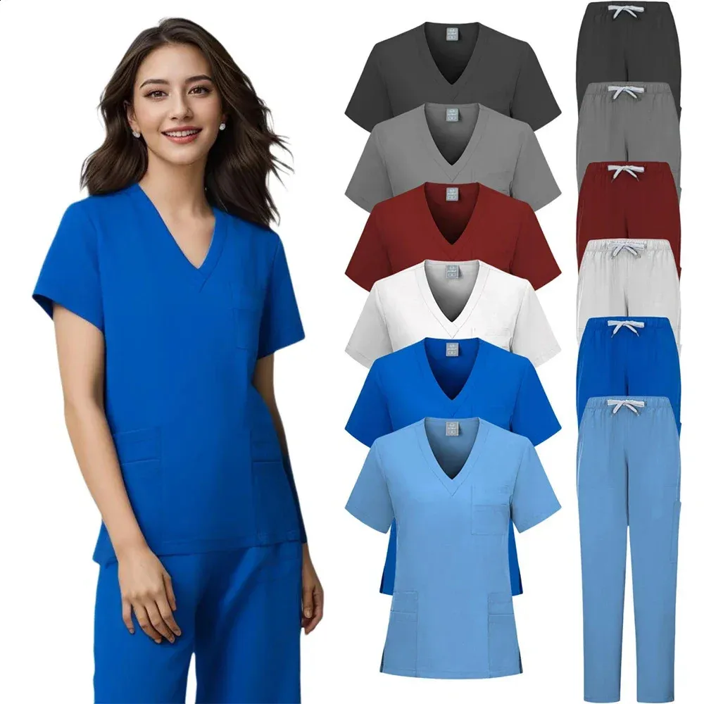 Stylish Work Uniform Set: Premium Comfort for Healthcare, Salon, & Pet ...