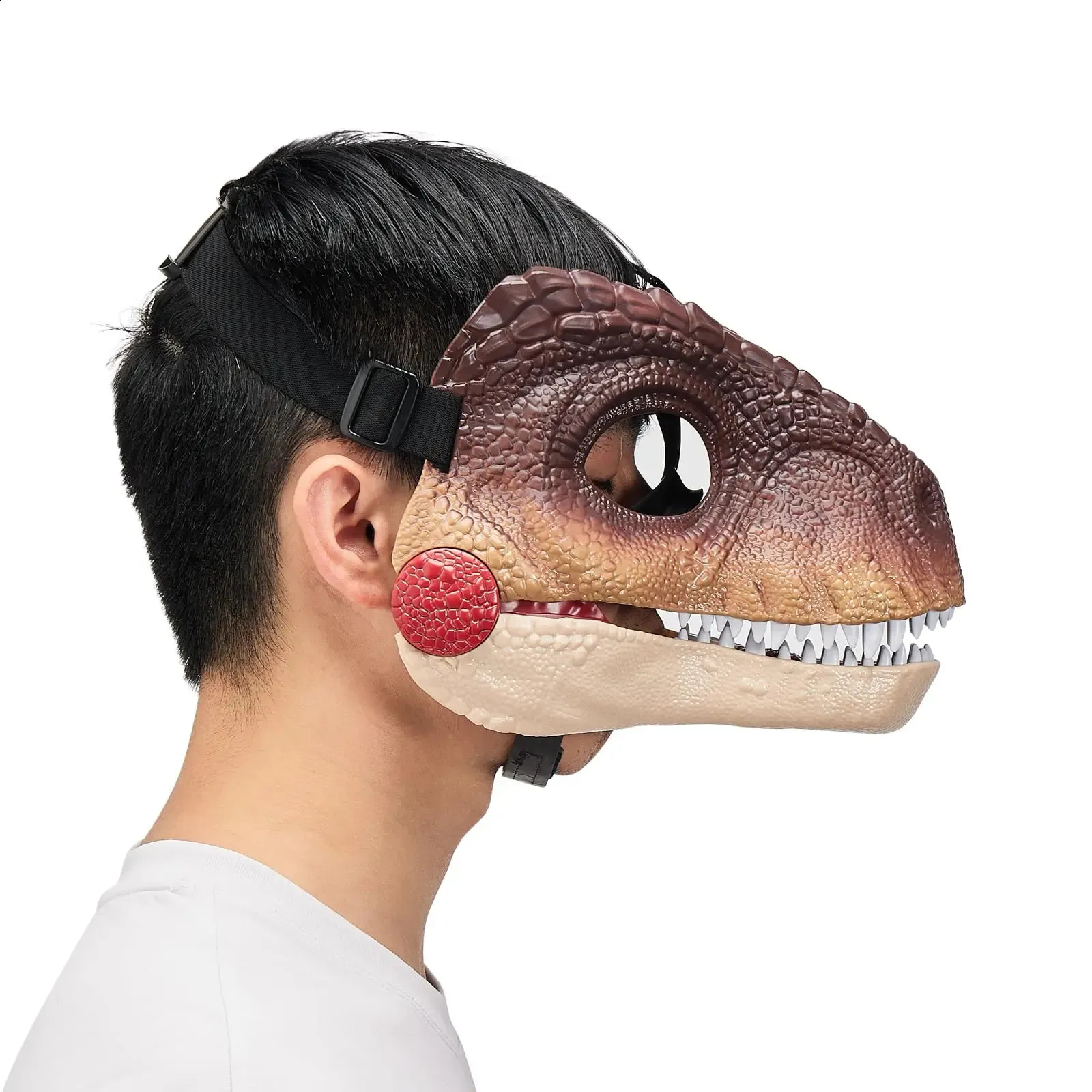 Dino Mite Fun: Moving Jaw Dinosaur Mask Realistic Cosplay Head Mask For ...