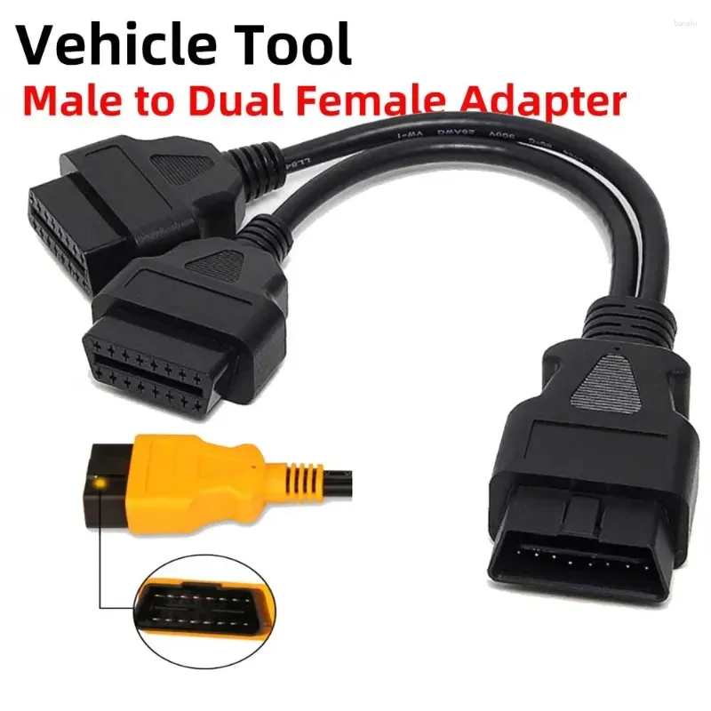 30cm OBD2 Extension Cable Y Converter Trailer Plug Adapter Wire For ...