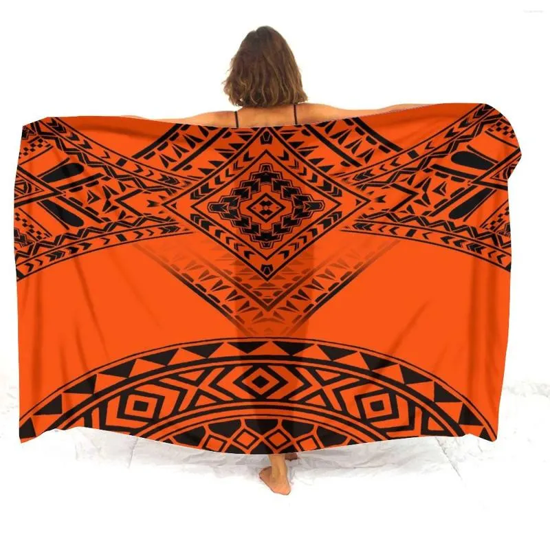 Custom Pattern Polynesian Ladies Scarf With Tribal Tattoo, Samoa, Fiji ...