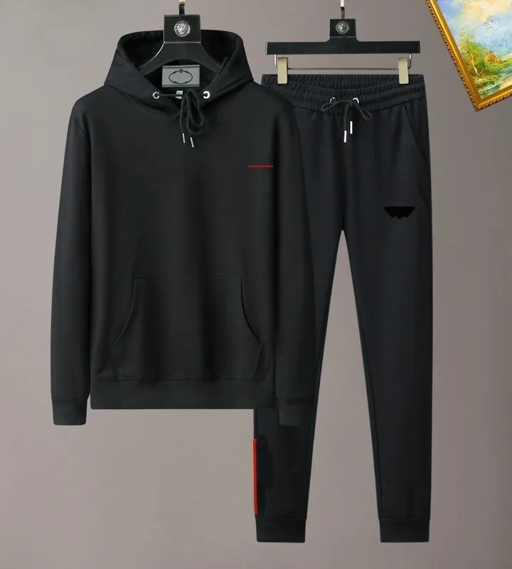Set De Pantalones De Chándal De Algodón Negro Para Hombres Conjunto De ...