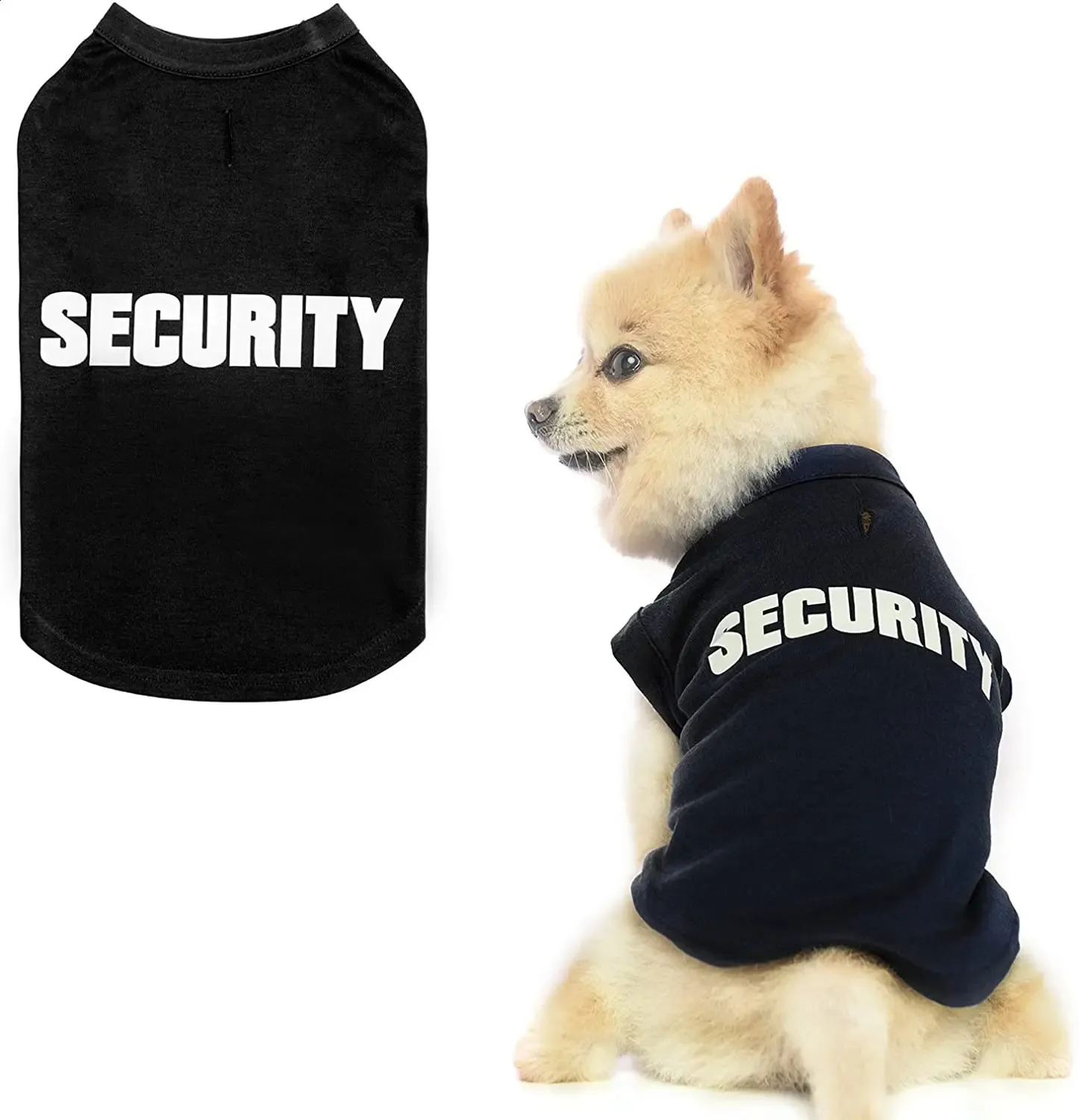 XS to 3XL Security Dog Shirt Summer Clothes Sleeveless TShirts for ...