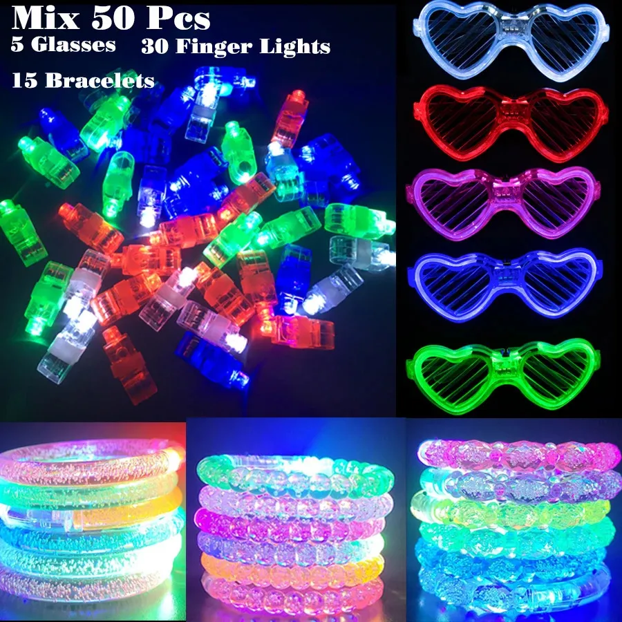 Glowing LED Wristbands: Illuminate Your Parties with 10/20/Neon Light ...