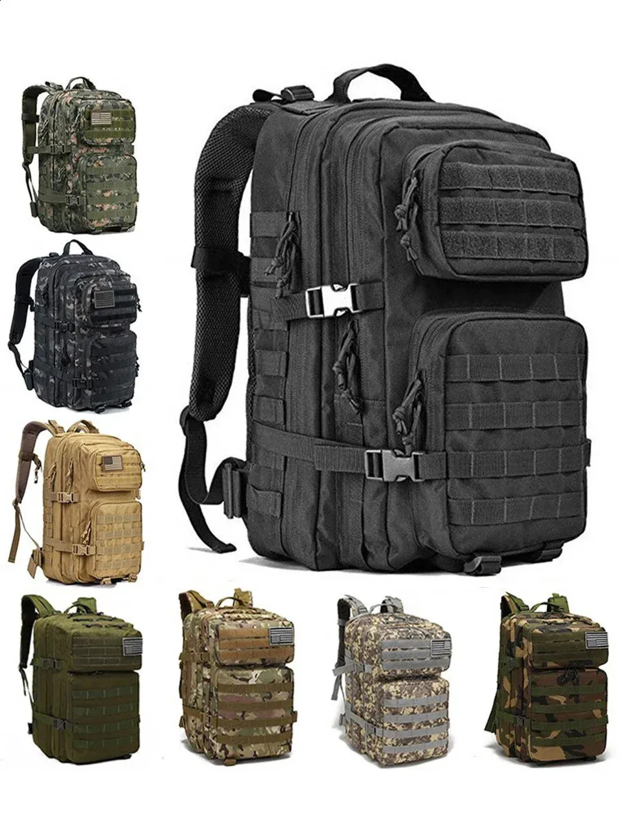 45L Waterproof Tactical Backpack: Military-Grade Hiking Camping Bag ...