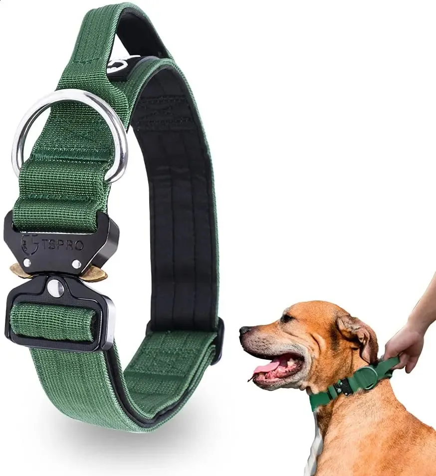 TSPRO Tactical Dog Collars Military Strong Metal... From Mengdastore ...