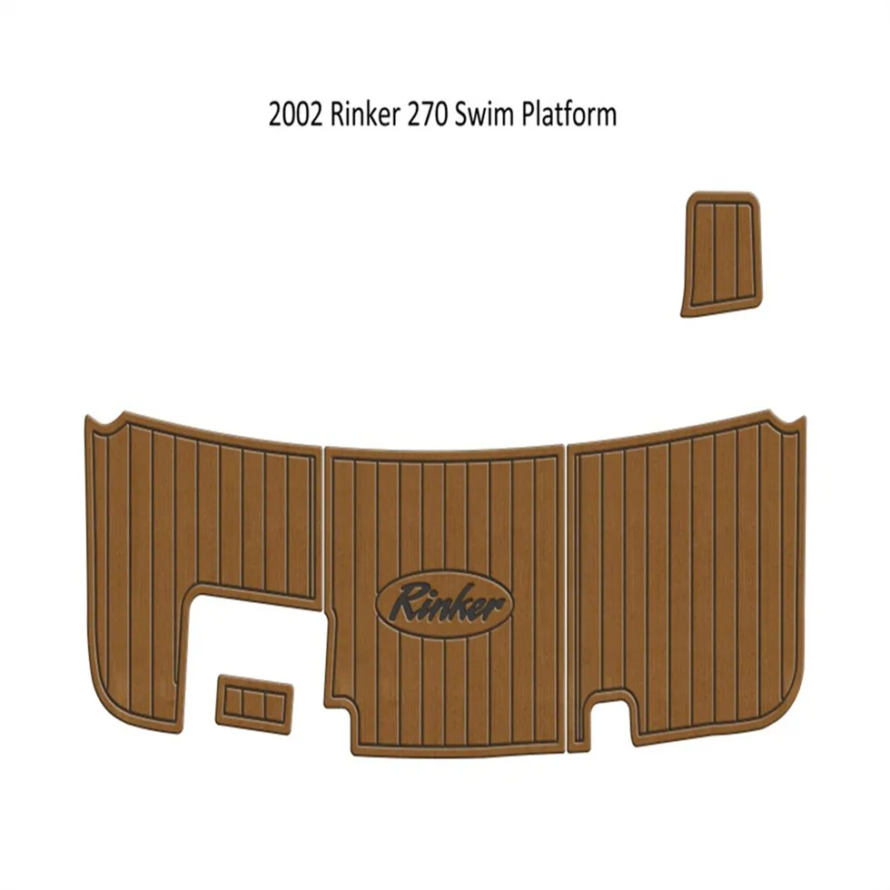 2002 Rinker 270 Swim Platform Pad - Faux Teak Boat Flooring, EVA Foam ...