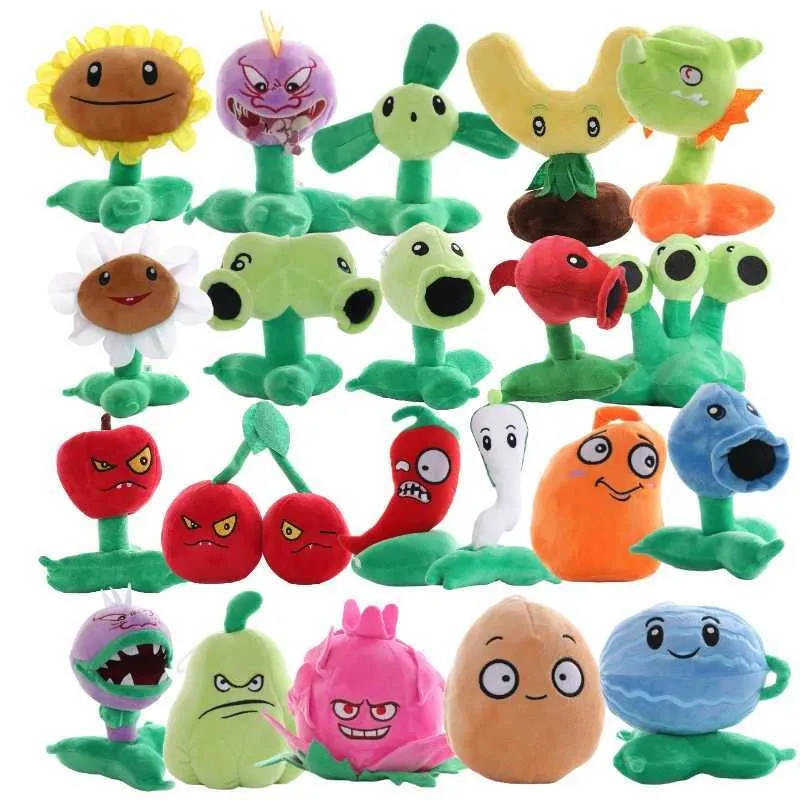 Plants Vs Zombies Plush Toys: 15 20cm PVZ Stuffed Animals Cute Cartoon ...