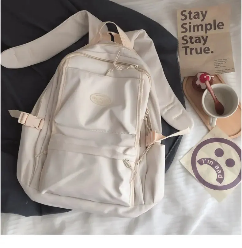 Vintage Y2K Japanese Style Simple Casual School Backpack for Women from ...