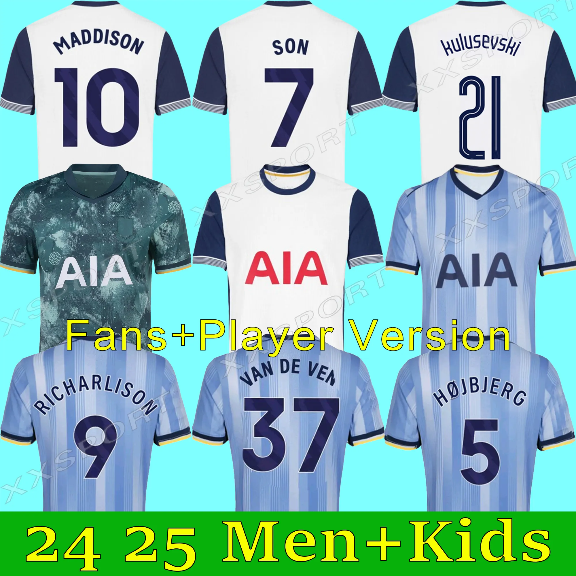 SPURS vintage soccer shirts Set - SON MADDISON, RICHARLISON, ROMERO ...