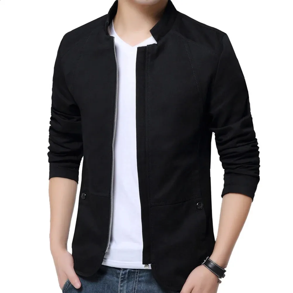 Men's Slim Fit Zip-Up Business Jacket - Versatile Formal Coat for ...
