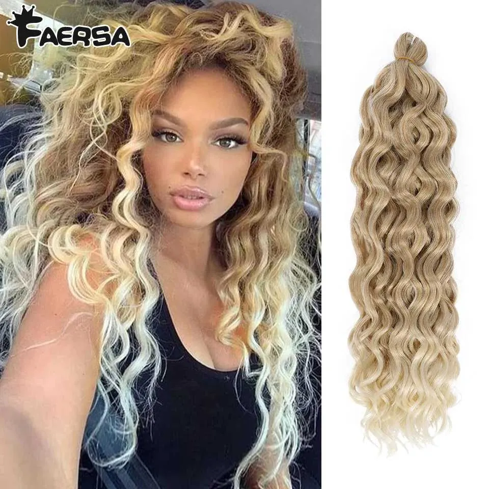 Ocean Wave Synthetic Curly Braiding Hair Crochet Braids With Ombre ...