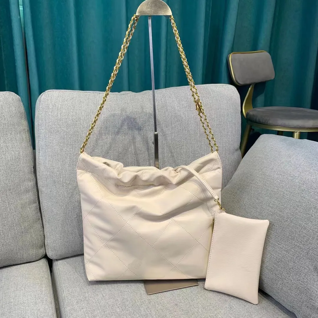 Designer Drawstring Leather Canvas Shoulder Bag - Cream from Dhgate ...