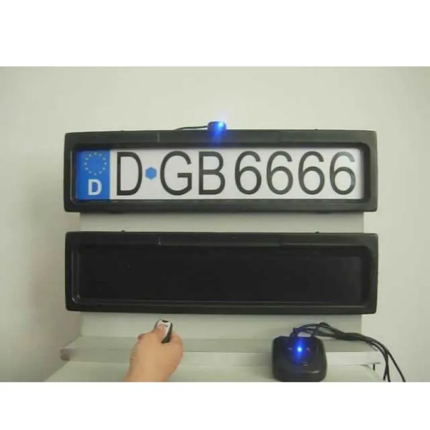 EU Compliant Stealth License Plate Frame - Remote Control Privacy Cover ...