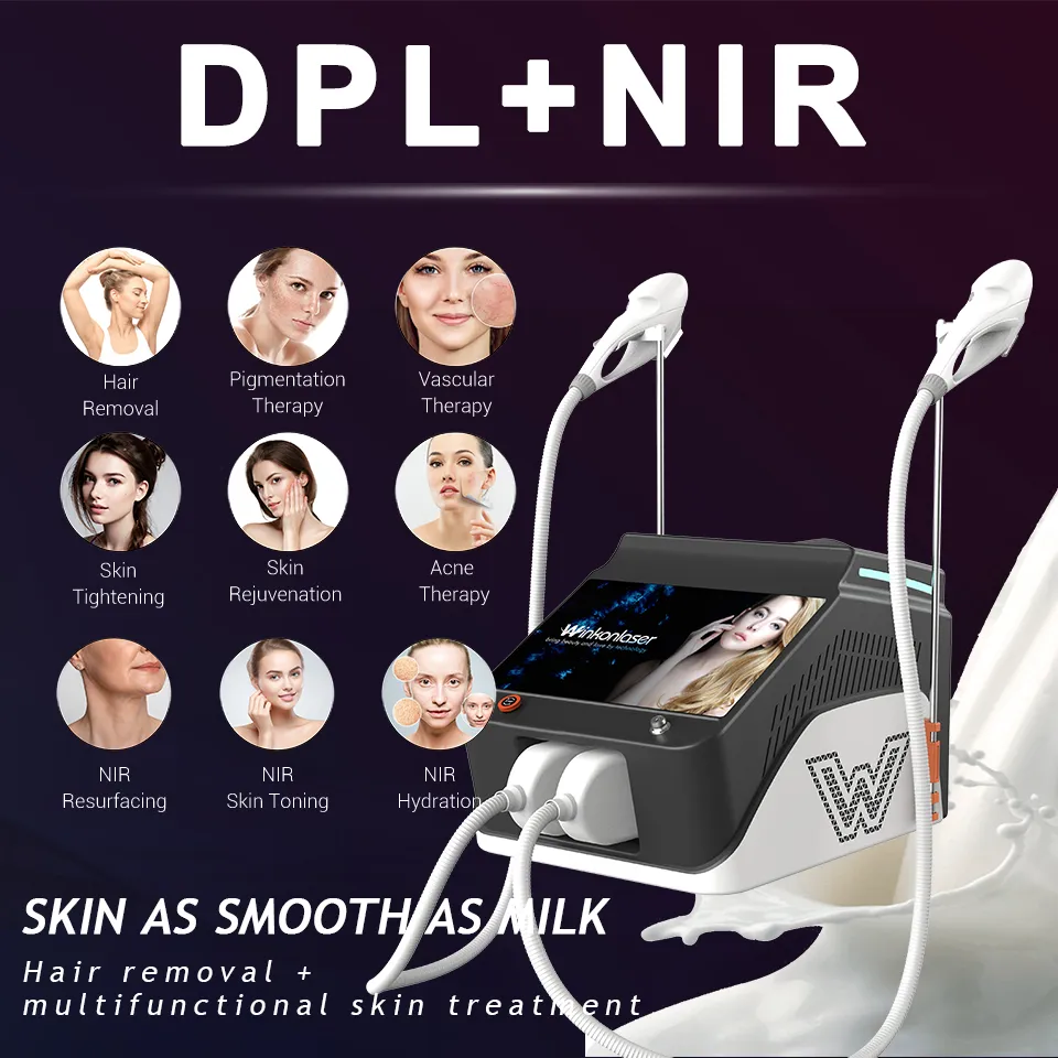 2024 Upgraded IPL Hair Removal Device, Portable DPL NIR Milk Light Acne ...