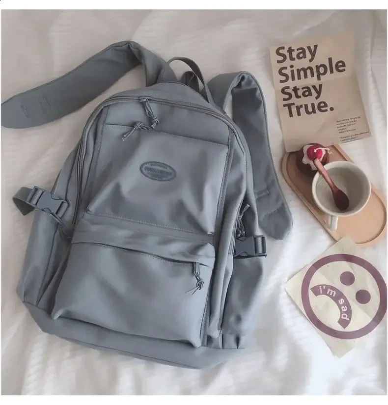 Vintage Y2K Japanese Style Simple Casual School Backpack for Women from ...