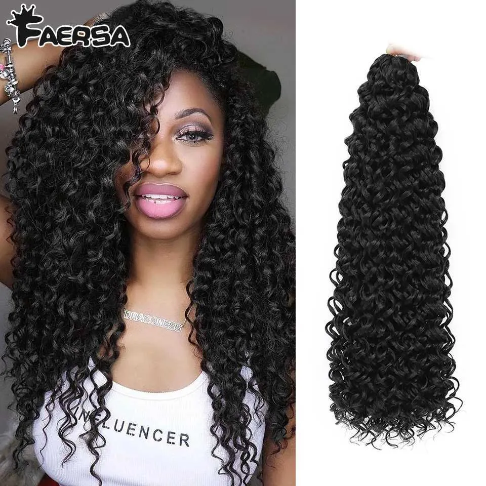 Ocean Wave Synthetic Curly Hair Weave Crochet Braids With Blonde Twist ...