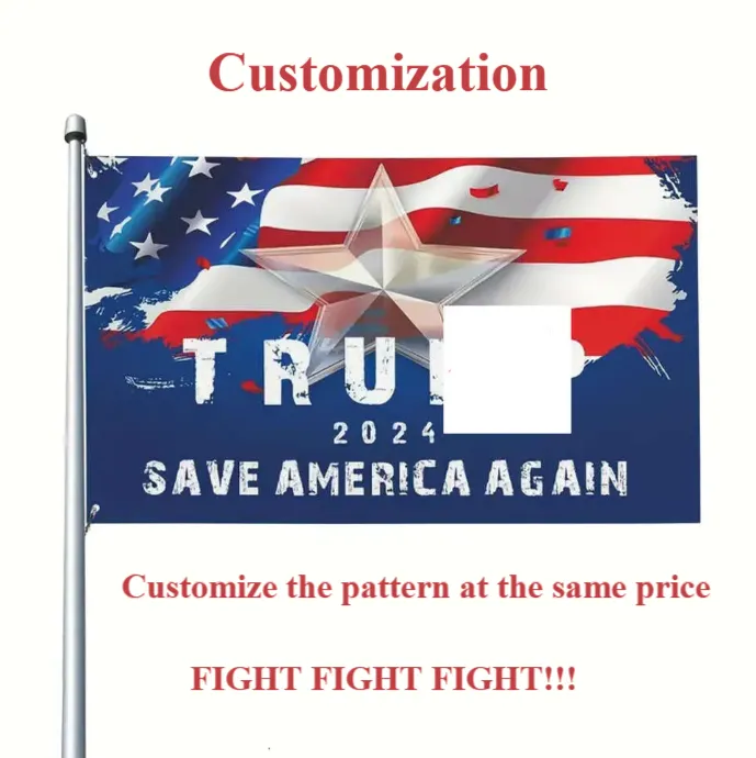 Trump Flag Banner Pole Pattern Production For US Campaigns From ...