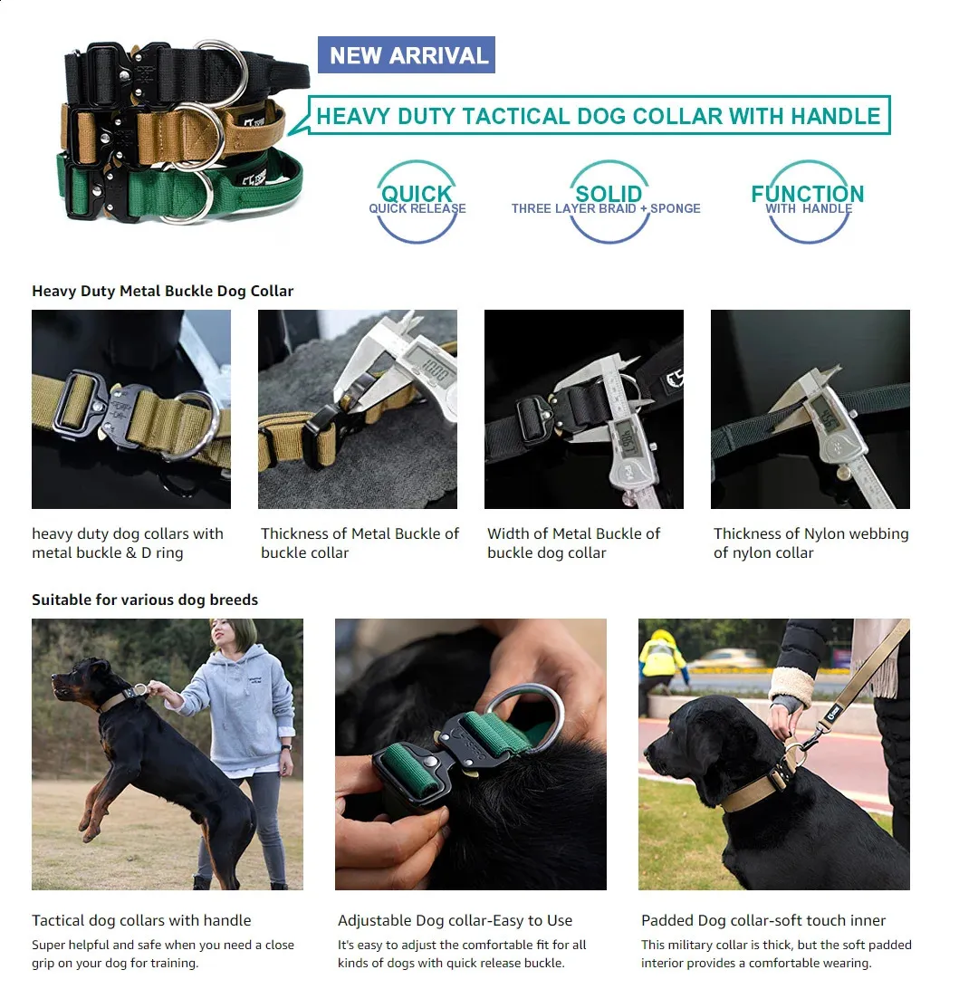 TSPRO Tactical Dog Collars Military Grade Metal... From Bethang668, $29 ...