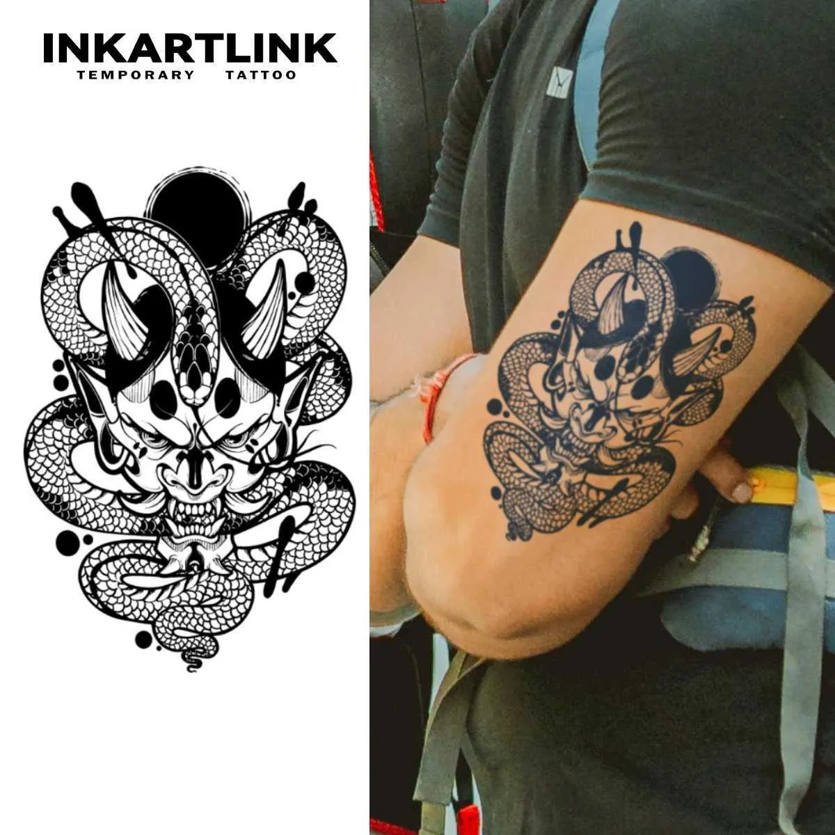 Snake And Prajna Waterproof Prinker S Temporary Tattoo Sticker 15 Days ...